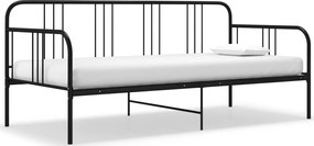 vidaXL Rám postele/pohovky kovový 90 x 200 cm [324750] Barva: Černá
