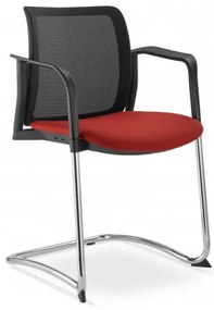 LD seating Konferenční židle DREAM+ 512BL-Z,BR Barva kostry černá kostra GALERIE - Čalounění LD seating LÁTKY 1 / DINO, ERA, ONE 2021 Bez sklopného stolku SÍŤOVINY OMEGA