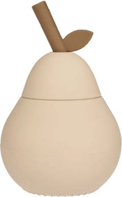 Krémový silikonový dětský hrnek Pear – OYOY Mini