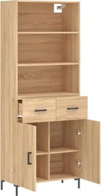 Skříň highboard dub sonoma 69,5 x 34 x 180 cm kompozitní dřevo 3200516