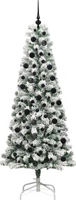 Umělý Skládací Vánoční Strom 300 LED Zelená a bílá 210 cm 3395605