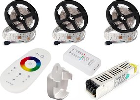 Led Rgb Bílá 5050 Set Páska 15 m Dálkový Ovladač Dotyk