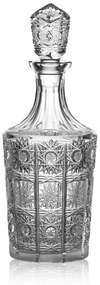 Bohemia Crystal Ručně vyráběná a ručně broušená láhev se zátkou 1000ml