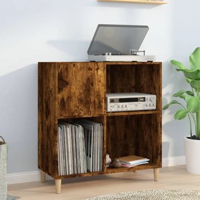 Skříňka Na Lp Desky Kouřový Dub 84,5X38X89 Cm Kompozitní Dřevo