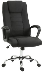 Vinsetto Ergonomická kancelářská židle s opěrkou hlavy a funkcí houpání, černá 62 x 62 x 110-119 cm