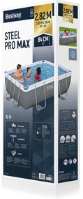Bestway 56629 Zahradní bazén Power Steel 282 cm x 196 cm x 84 cm