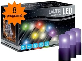 LED osvětlení univerzální - klasická, fialová 10 m, programátor