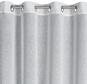 ZÁCLONA NA KROUŽCÍCH GINA 140X250 CM BÍLÁ
