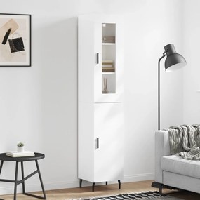 vidaXL Skříň highboard 34,5 x 34 x 180 cm kompozitní dřevo [3199188] Barva: bílá s vysokým leskem
