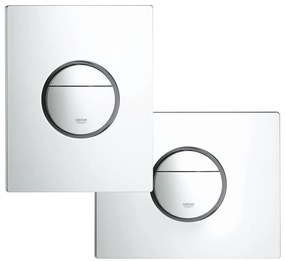 WC ovládací tlačíko pro 2-činné splachování Grohe Nova Cosmopolitan / 15,6 x 19,7 cm / start/stop / ABS / chrom