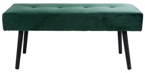 Tmavě zelená sametová lavice Bonami Essentials Skiby