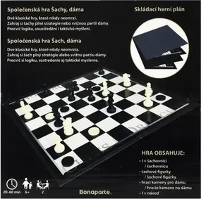 BONAPARTE Šachy a dáma 2v1 / Společenská hra / Plast / od 6 let