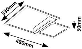 Rabalux 71376 - LED Stropní svítidlo HELETH LED/24W/230V 3000K