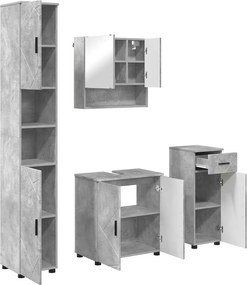 Sada koupelnového nábytku 4 ks Betonově šedá 61 x 35 x 64 cm 3392976