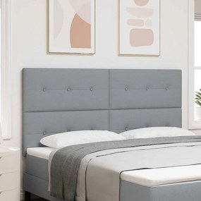 Výškově nastavitelné čelo postele Světle šedá 180 cm textil 3337847