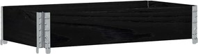 Zahradní truhlík černý 100 x 50 cm masivní borové dřevo 3295388