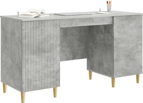 Stůl s policí Betonově šedá 142,5 x 50 x 75 cm Kompozitní dřevo 3414597