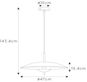Lucide 30461/09/30 - LED Stmívatelný lustr na lanku VULCAN LED/9W/230V černá