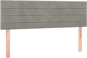 Box spring postel s matrací světle šedá 140x190 cm samet 3141359