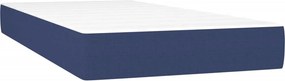 Box spring postel s matrací a LED modrá 200x200 cm textil 3139147