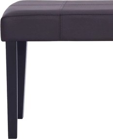 Lavice 106 cm hnědá umělá kůže 281310