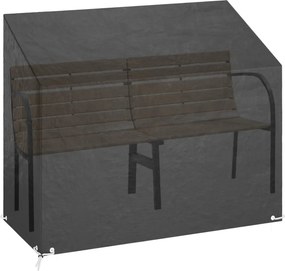 Plachta na zahradní lavici 8 oček 160 x 70 x 70/88 cm PE 319339
