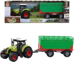 MaDe 07212 Traktor s přívěsem, se zvukem a světlem / 12,5 x 34,5 x 10,