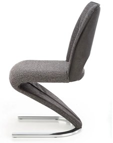 Židle K441 chrom / látka černá, popel