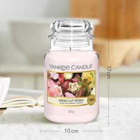 Yankee Candle vonná svíčka Classic ve skle velká Fresh Cut Roses 623 g