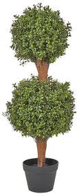 Umělá rostlina v květináči 92 cm BUXUS BALL TREE Beliani