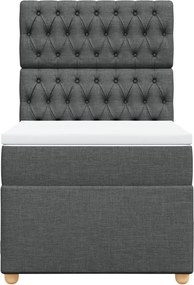 Box spring postel s matrací tmavě šedá 100 x 200 cm textil 3293499