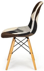 ModernHome Sada 2ks patchworkových židlí, DC-006-1 GRAY