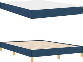 Postel s boxspringem s matrací Modrá 160 x 200 cm textil 3398583