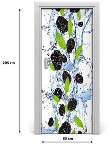 Fototapeta na dveře samolepící ostružina a voda 85x205 cm