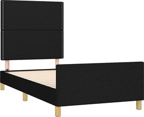 Rám postele bez matrace černý 100 x 200 cm textil 3124954