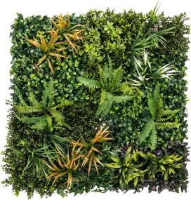 Outsunny umělý panel břečťanu, 1 x 1 m (100 x 100 cm) — panel pro soukromí pro balkon, terasu a venkovní dekor