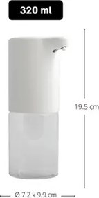 Spirella LEVY bezdotykový dávkovač mýdla bílý / plast / 320 ml