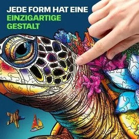 EscapeWelt Dřevěné puzzle Želva / 500 dílků /  Obtížnost: střední / od