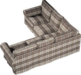 Potah na pohovku IKEA  Ektorp rohová barva béžová látka pletený vzor, vzorované