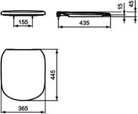 Ideal Standard Tesi - WC sedátko softclose | bílá