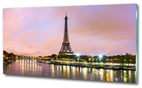 Wallmuralia Foto obraz fotografie na skle Eiffelova věž Paříž 100x50