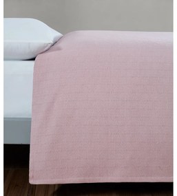 Růžový bavlněný přehoz na dvoulůžko 200x230 cm Serenity – Mijolnir