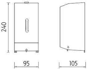 Nimco Zásobník na dezinfekční gel nebo tekuté mýdlo - HPM 27031-MS-10