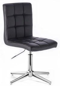 LuxuryForm DESIGN Otočná židle TOLEDO na stříbrném kříži - černá