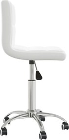 vidaXL Otočná jídelní židle umělá kůže [3087561] Barva: Bílá