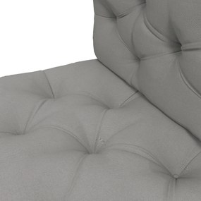 Outsunny 2dílná sada polštářů na paletovou sedačku – sedák 120 × 80 × 10 cm + opěrka 120 × 40 × 10 cm, UV-odolné a voděodolné, světle šedé