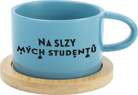 NA SLZY MÝCH STUDENTŮ - modrý hrníček makronka 200 ml