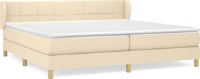Box spring postel s matrací krémová 200x200 cm textil 3126834