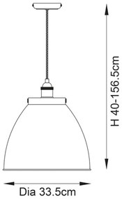 Endon 98749 - Lustr na lanku FRANKLIN 1xE27/10W/230V černá/mosaz