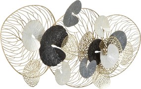 Kovová nástěnná dekorace Luxy B 124,5x55 cm černá/zlatá